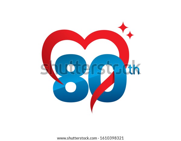 Number 80 Logo Symbol Template Design Stock Vector (Royalty Free ...