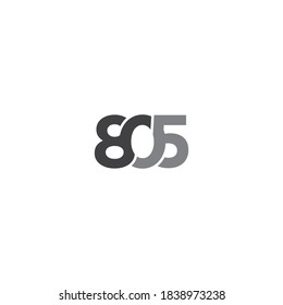 Number 805 Typography Logo Design Template Stock Vector (Royalty Free ...