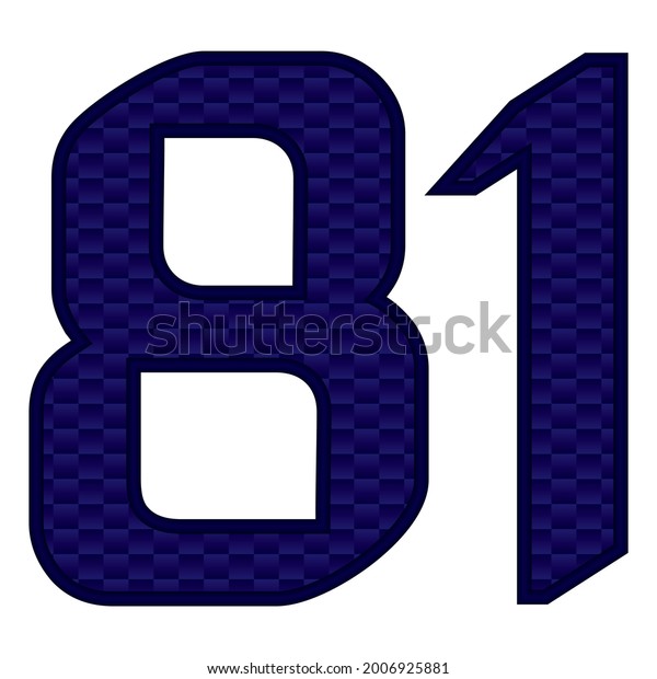 Number 81 Vector Illustration Blue Number Stock Vector (Royalty Free ...