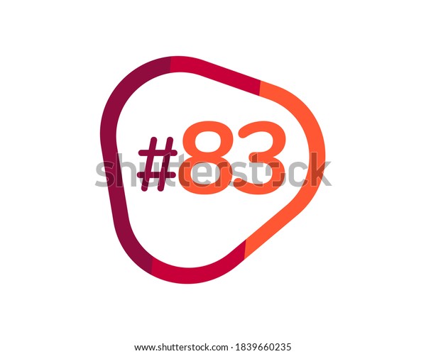 Number 83 Image Design 83 Logos Stock Vector (Royalty Free) 1839660235 ...