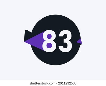 Number 83 Logo Icon Design Vector Stock Vector (Royalty Free ...