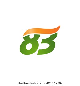 Number 83 Swoosh Design Template Logo Stock Vector (Royalty Free ...