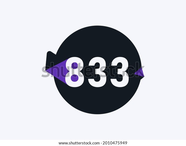Number 833 Logo Icon Design Vector Stock Vector (Royalty Free ...