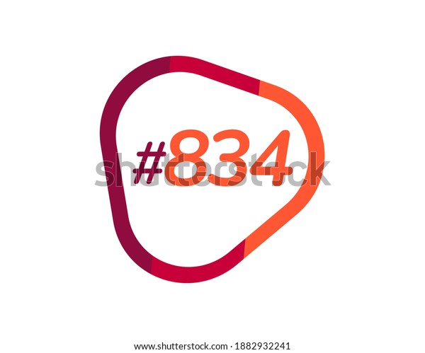 Number 834 Image Design 834 Logos Stock Vector (Royalty Free ...