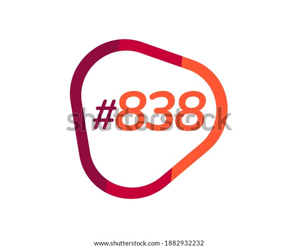 Number 838 Image Design 838 Logos Stock Vector (Royalty Free ...