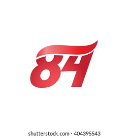 Number 84 Swoosh Design Template Logo Stock Vector (Royalty Free ...