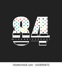 Number 84 Vector Font Alphabet Colorful Stock Vector (Royalty Free ...