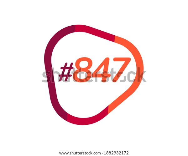 Number 847 Image Design 847 Logos Stock Vector (Royalty Free ...