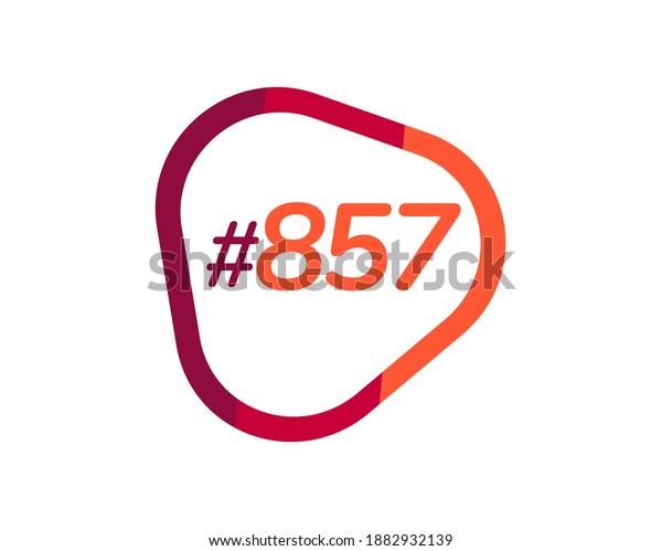 Number 857 Image Design 857 Logos Stock Vector (Royalty Free ...