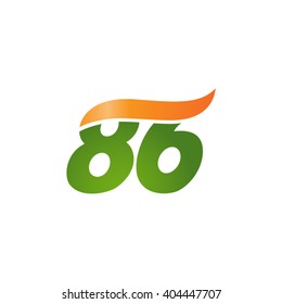 Number 86 Swoosh Design Template Logo Stock Vector (Royalty Free ...