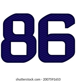Number 86 Vector Illustration Blue Number Stock Vector (Royalty Free ...