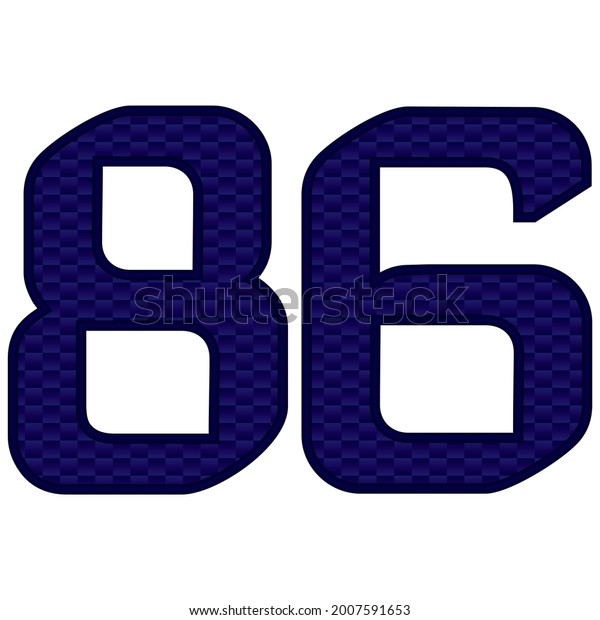 Number 86 Vector Illustration Blue Number Stock Vector (Royalty Free ...