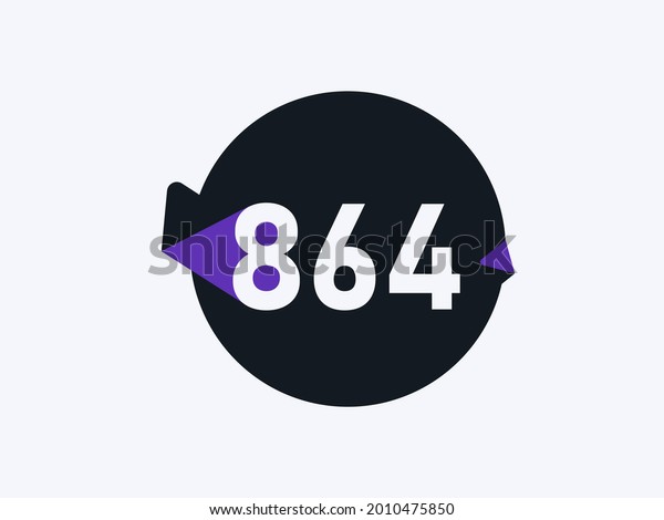 Number 864 Logo Icon Design Vector Stock Vector (Royalty Free ...
