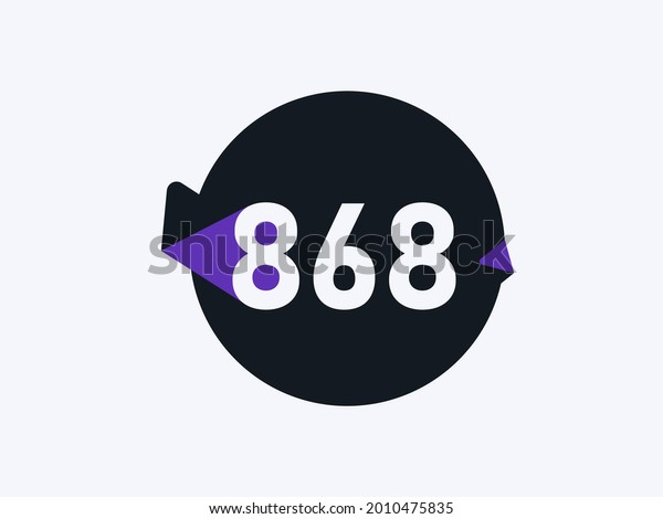 Number 868 Logo Icon Design Vector Stock Vector (Royalty Free ...