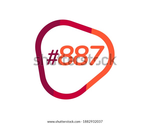Number 887 Image Design 887 Logos Stock Vector (Royalty Free ...