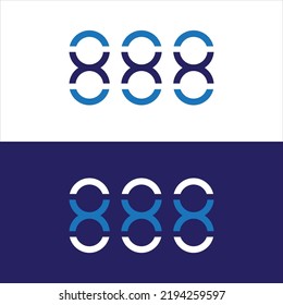 Number 888 Vector Logo Design Stock Vector (Royalty Free) 2194259597 ...