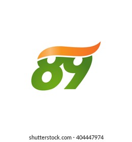 Number 89 Swoosh Design Template Logo Stock Vector (Royalty Free ...