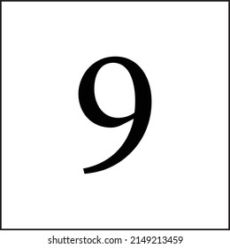 Number 9 Black Vector Stock Vector (Royalty Free) 2149213459 | Shutterstock