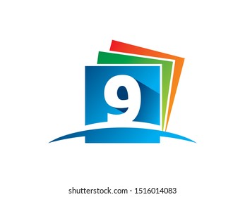Number 9 Logo Symbol Template Design Stock Vector (Royalty Free ...