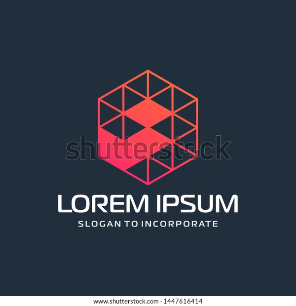 Number 9 Nine Hexagon Logo Design Stock Vector (Royalty Free ...