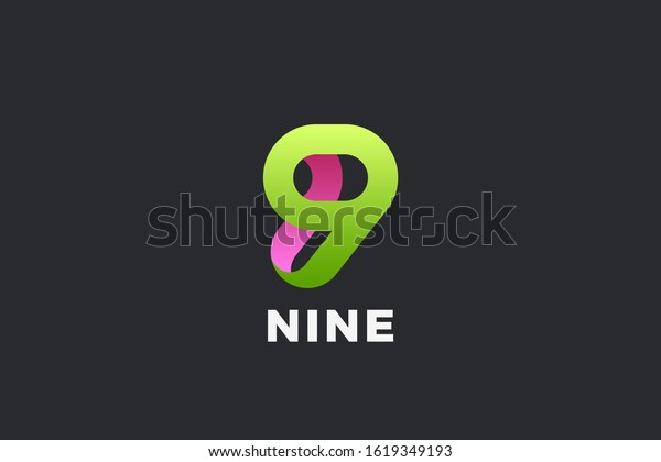 Number 9 Nine Logo Design Vector 스톡 벡터(로열티 프리) 1619349193 | Shutterstock