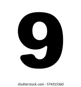 Number 9 Sign Design Template Element Stock Vector (Royalty Free ...
