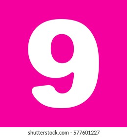 Number 9 Sign Design Template Element Stock Vector (Royalty Free ...