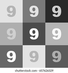 Number 9 Sign Design Template Element Stock Vector (Royalty Free ...