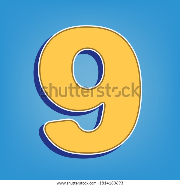 Number 9 Sign Design Template Element Stock Vector (Royalty Free ...
