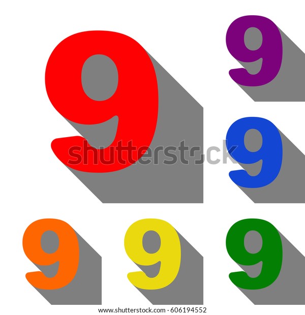 Number 9 Sign Design Template Element: vector de stock (libre de ...