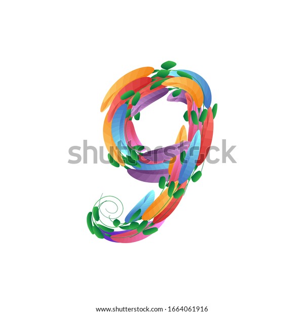 Number 9 9 Symbol Ninth Nine Stock Vector (Royalty Free) 1664061916 ...