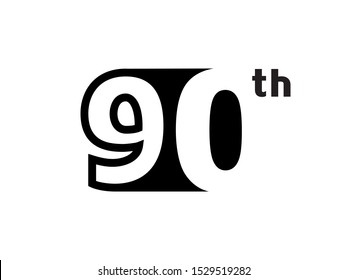 Number 90 Logo Symbol Template Design Stock Vector (Royalty Free ...