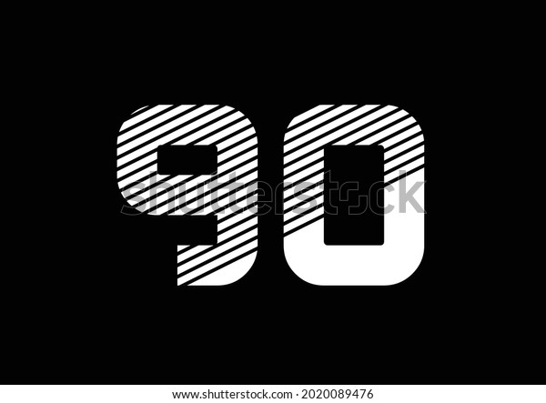 Number 90 New Logo Icon Design Stock Vector (Royalty Free) 2020089476 ...