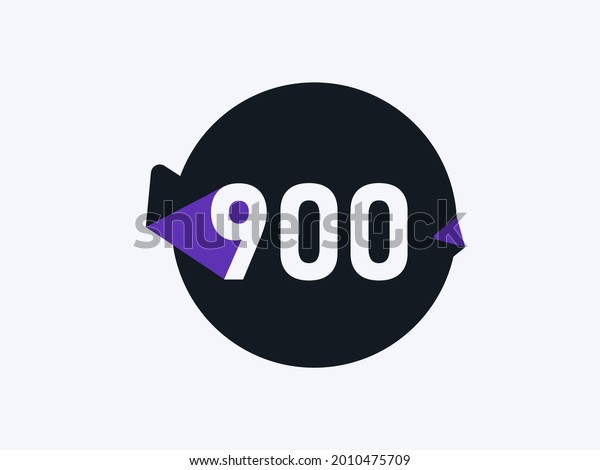 Number 900 Logo Icon Design Vector Stock Vector (Royalty Free ...