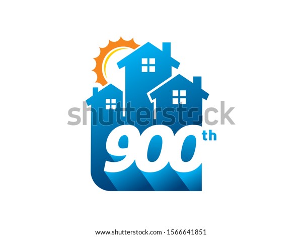 Number 900 Logo Symbol Template Design: vector de stock (libre de ...