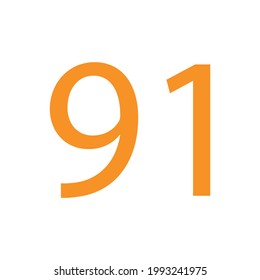 Number 91 Simple Clip Art Illustration Stock Vector (Royalty Free ...