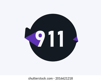 Number 911 Logo Icon Design Vector Stock Vector (Royalty Free ...