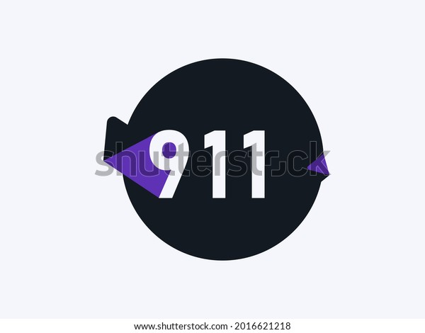 Number 911 Logo Icon Design Vector Stock Vector (Royalty Free ...