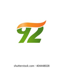 Number 92 Swoosh Design Template Logo Stock Vector (Royalty Free ...