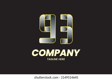 Number 93 Logo Clean Elegant Professional Stock Vector (Royalty Free ...