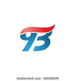 Number 93 Swoosh Design Template Logo Stock Vector (Royalty Free ...