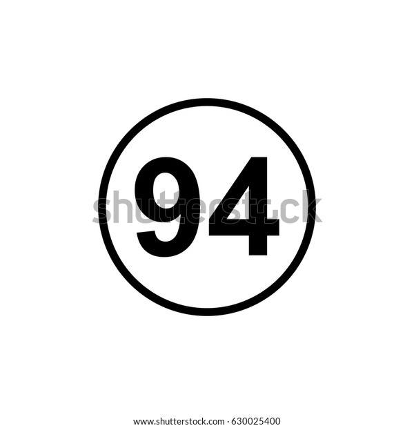Number 94 Icon Illustration Isolated Vector Stock Vector (Royalty Free ...