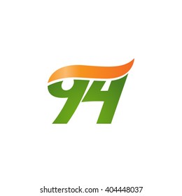 Number 94 Swoosh Design Template Logo Stock Vector (Royalty Free ...