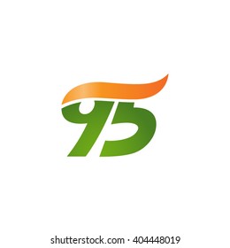 Number 95 Swoosh Design Template Logo Stock Vector (Royalty Free ...