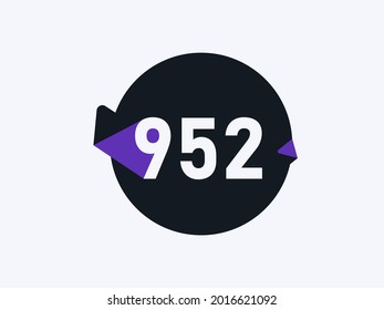 Number 952 Logo Icon Design Vector Stock Vector (Royalty Free ...