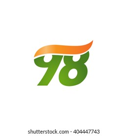 Number 98 Swoosh Design Template Logo Stock Vector (Royalty Free ...