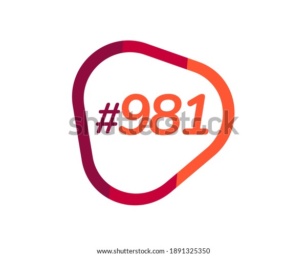 Number 981 Image Design 981 Logos Stock Vector (Royalty Free ...