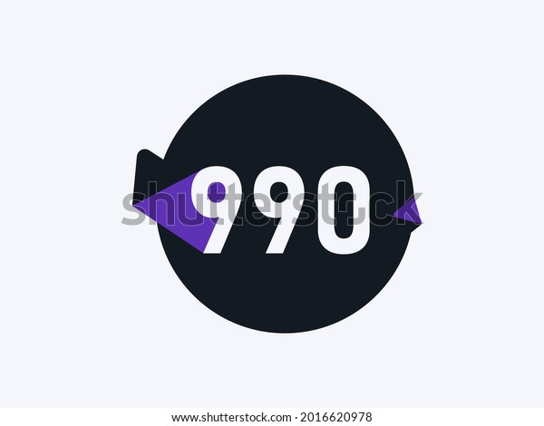 Number 990 Logo Icon Design Vector Stock Vector (Royalty Free ...