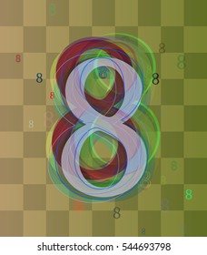 Number Eight 8 Example Magical Result Stock Vector (Royalty Free ...