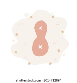 Number Eight Boho Style Cute Doodle Stock Vector (Royalty Free ...